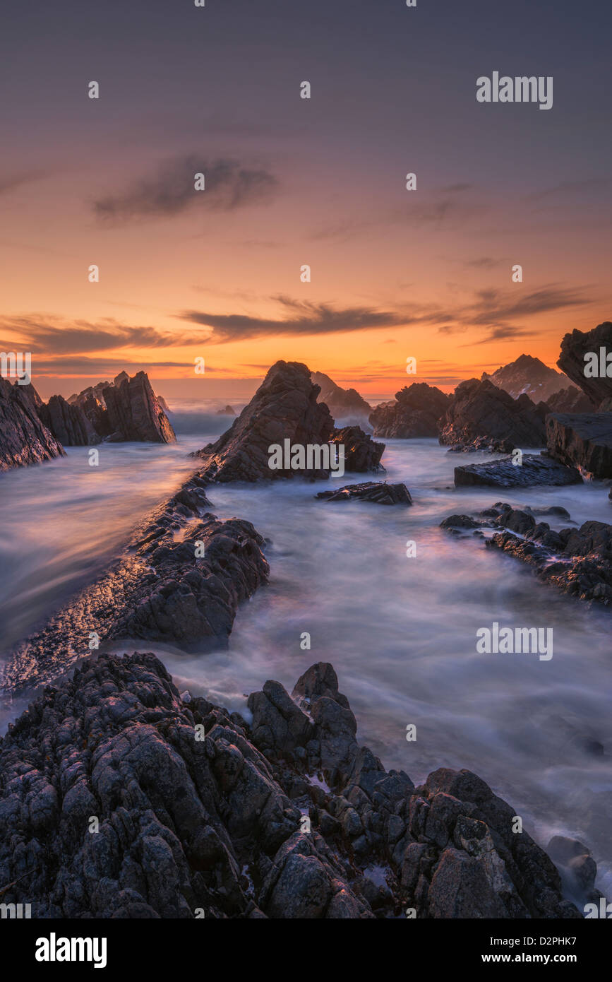 The dramatic rocks at Hartland Quay, Devon Stock Photo - Alamy