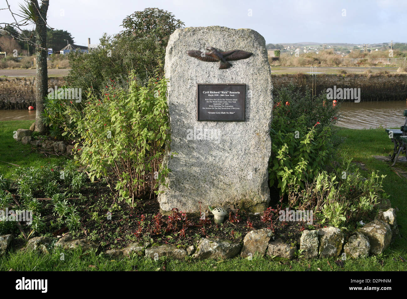Memorial to Rick Rescorla who gave his life in the attack on the twin ...