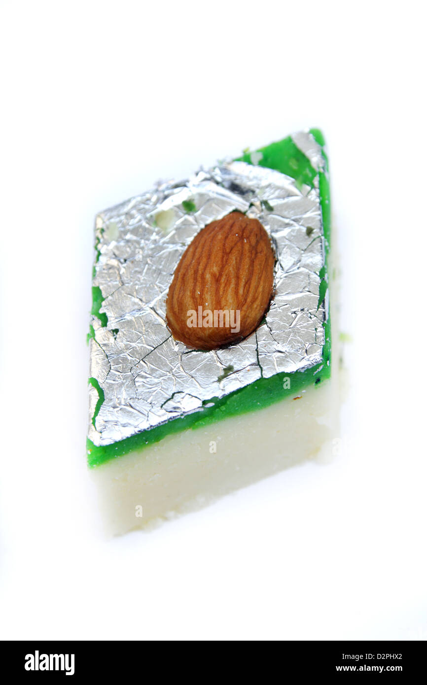 Indian sweet , Pista Burfi Stock Photo - Alamy