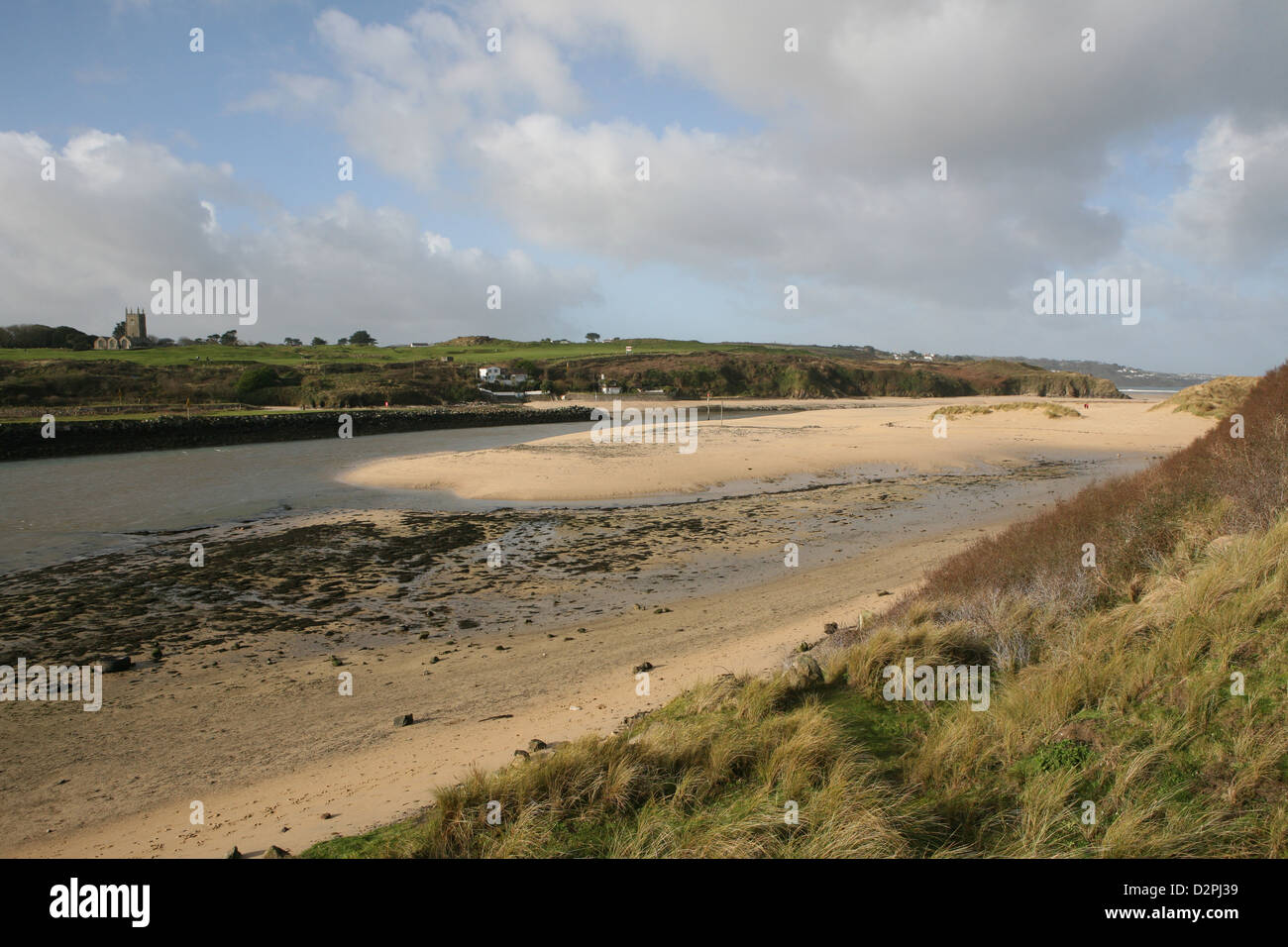 Hayle Quay towards Lelant Cornwall Stock Photo - Alamy