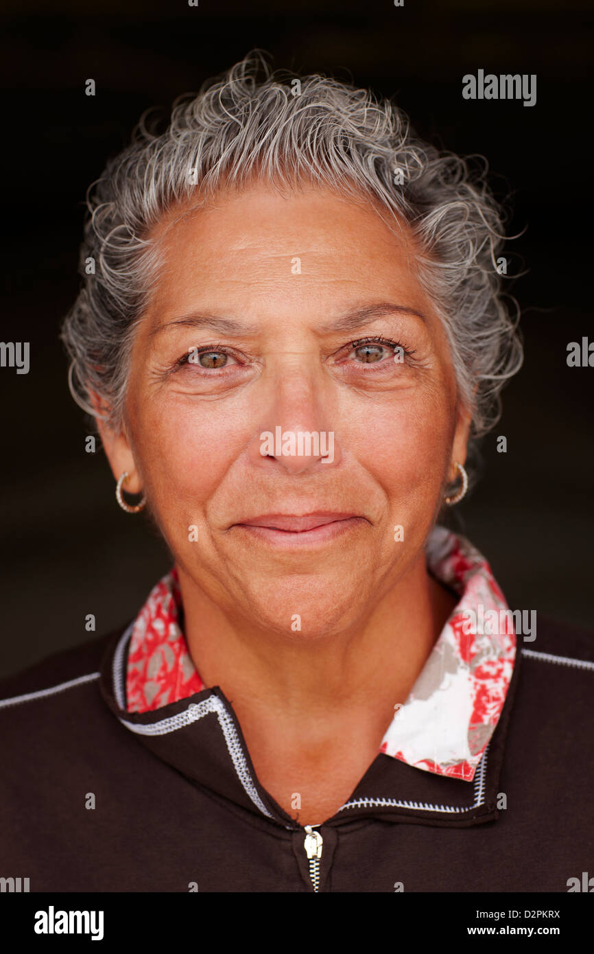 Smiling senior woman Stock Photo - Alamy Smiling senior woman Stock Photo - Alamy