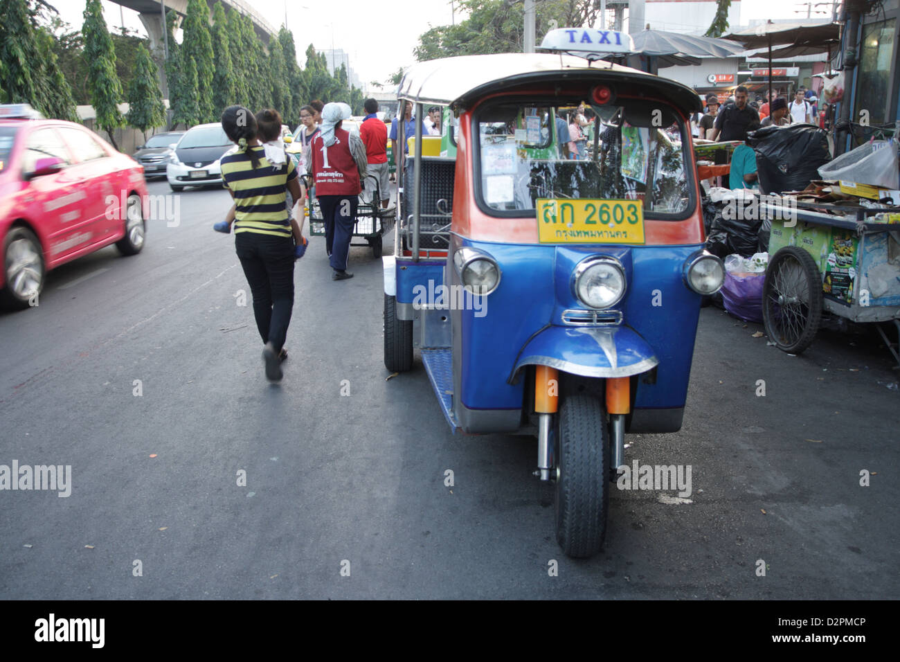 Tuk Tuk on street in Bangkok , Thailand Stock Photo - Alamy