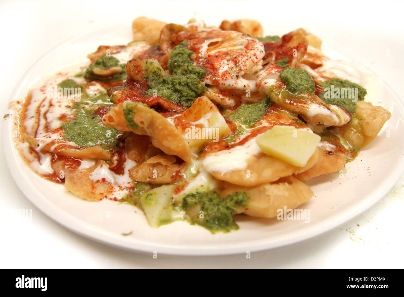 Papri chaat , North Indian food Stock Photo - Alamy