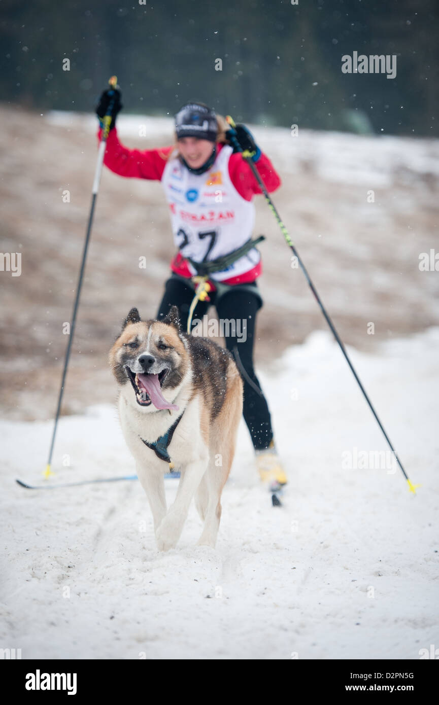 Klein Sabine (GER) participates in the X. World sleddog racing ...