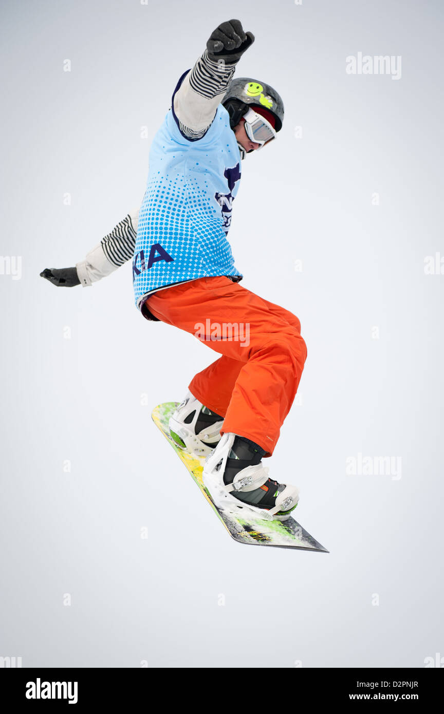 VALCA, SLOVAKIA - FEBRUARY 13: jump of Martin Murgas at Nokia Freestyle ...