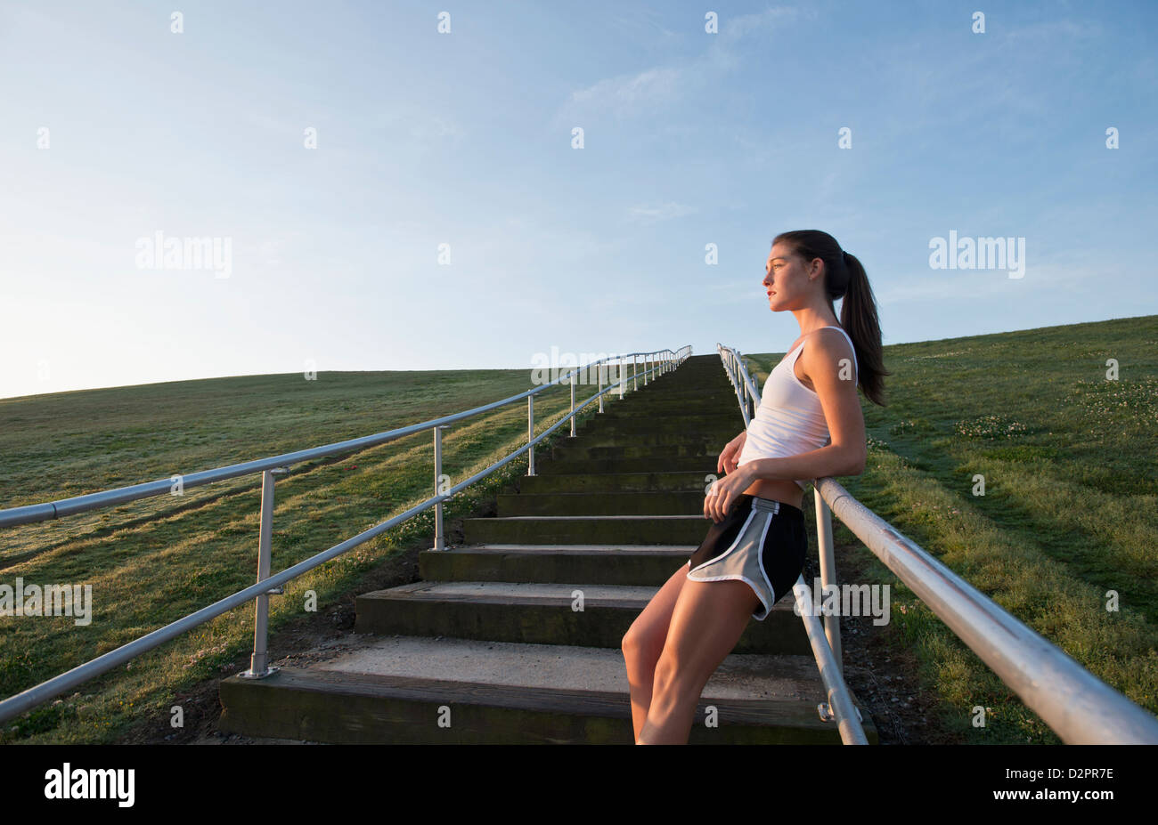 Stair staircase railing hi-res stock photography and images - Alamy