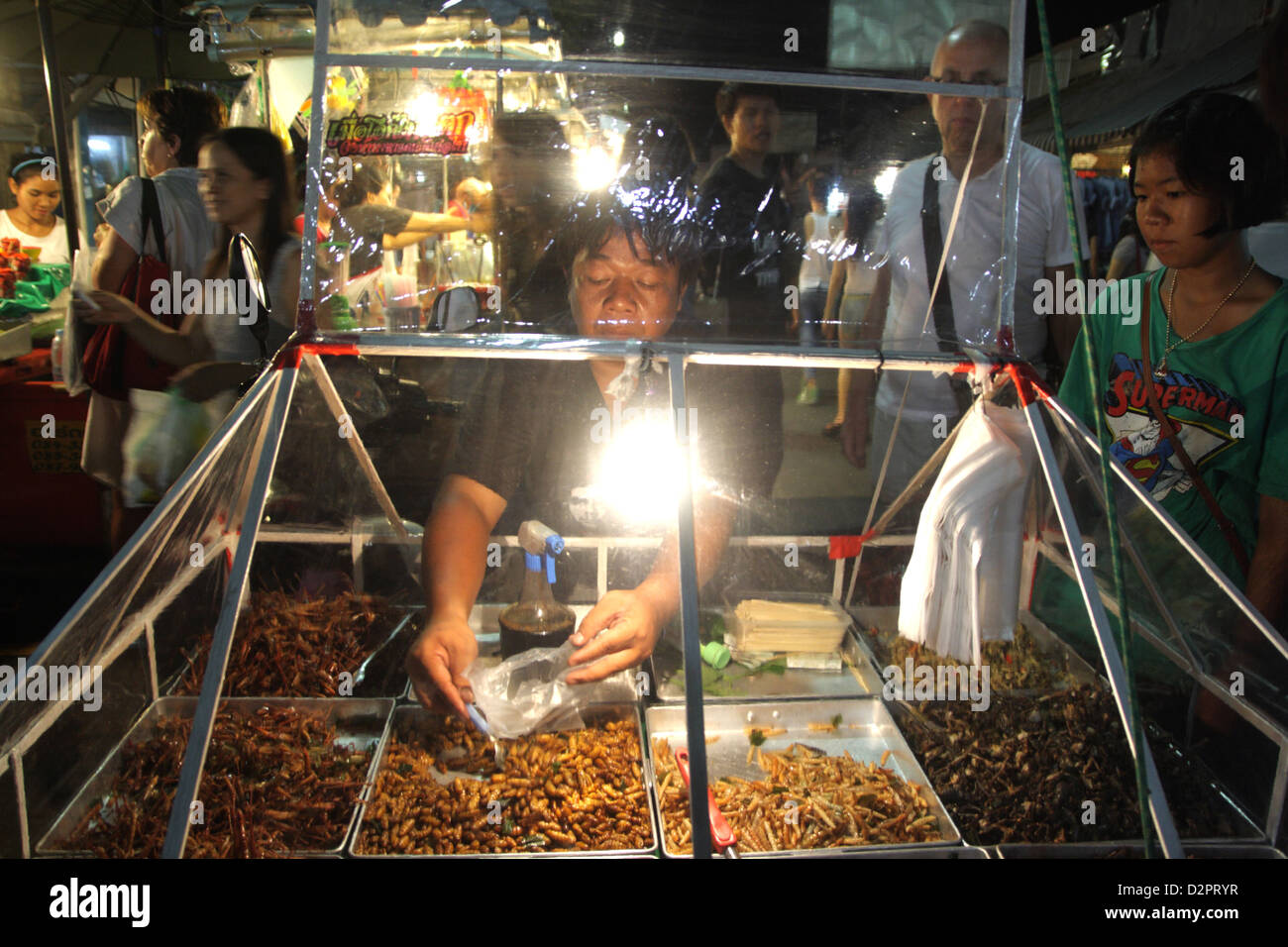 Edible Insects on sale in Chatuchak Weekend Market , Bangkok , Thailand ...