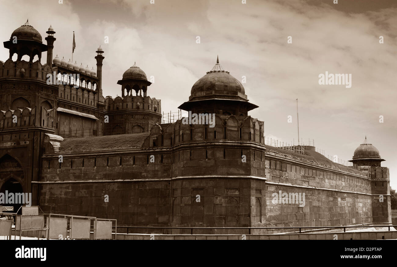 Low angle view of a fort, Red Fort, Delhi, India Stock Photo - Alamy