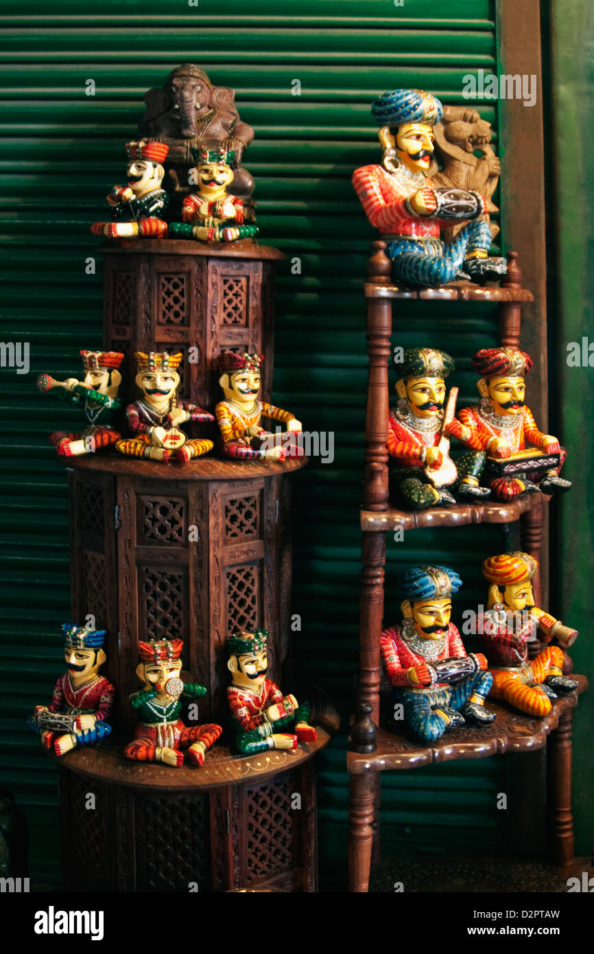 Figurines at a market stall, Delhi, India Stock Photo - Alamy