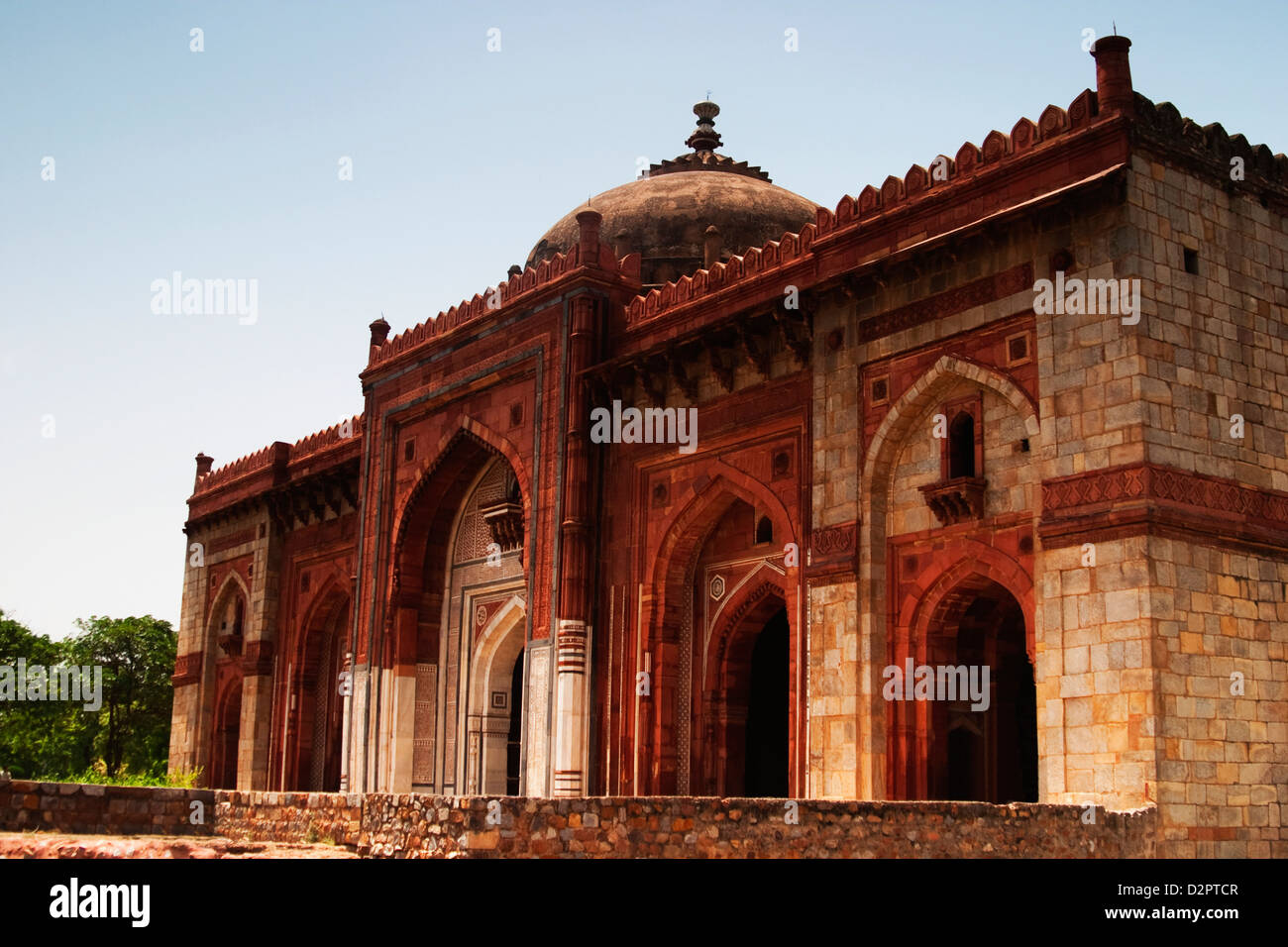 Facade of a mosque in a fort, Old Fort, Delhi, India Stock Photo - Alamy