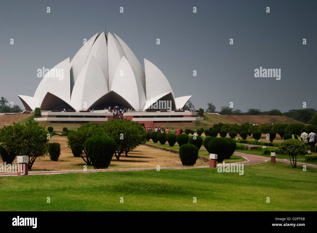 Architectural details of a temple, Lotus Temple, New Delhi, India Stock ...