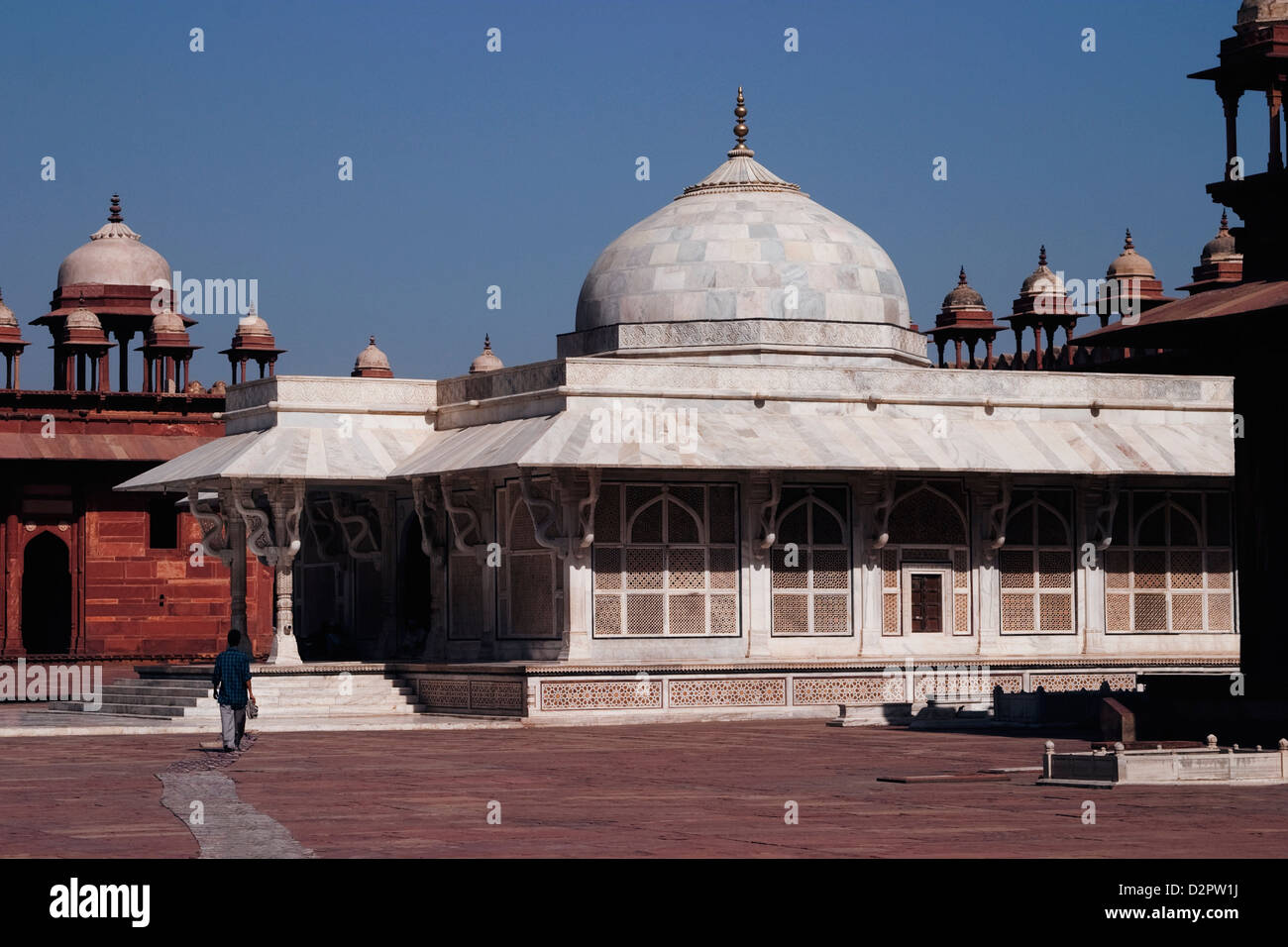 Facade of a mausoleum, Tomb Of Sheikh Salim Chisti, Fatehpur Sikri ...