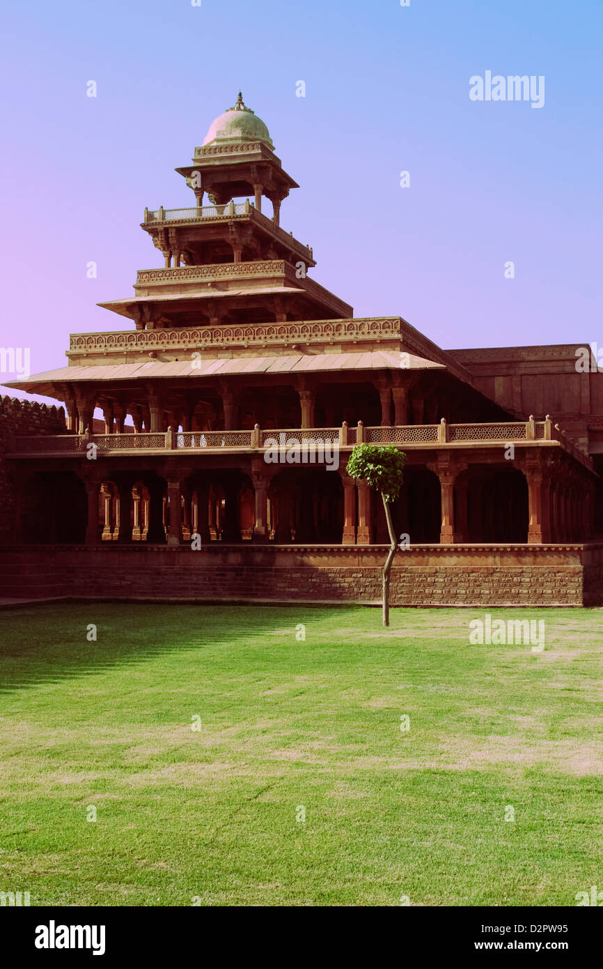 Facade of a palace, Panch Mahal, Fatehpur Sikri, Agra, Uttar Pradesh ...