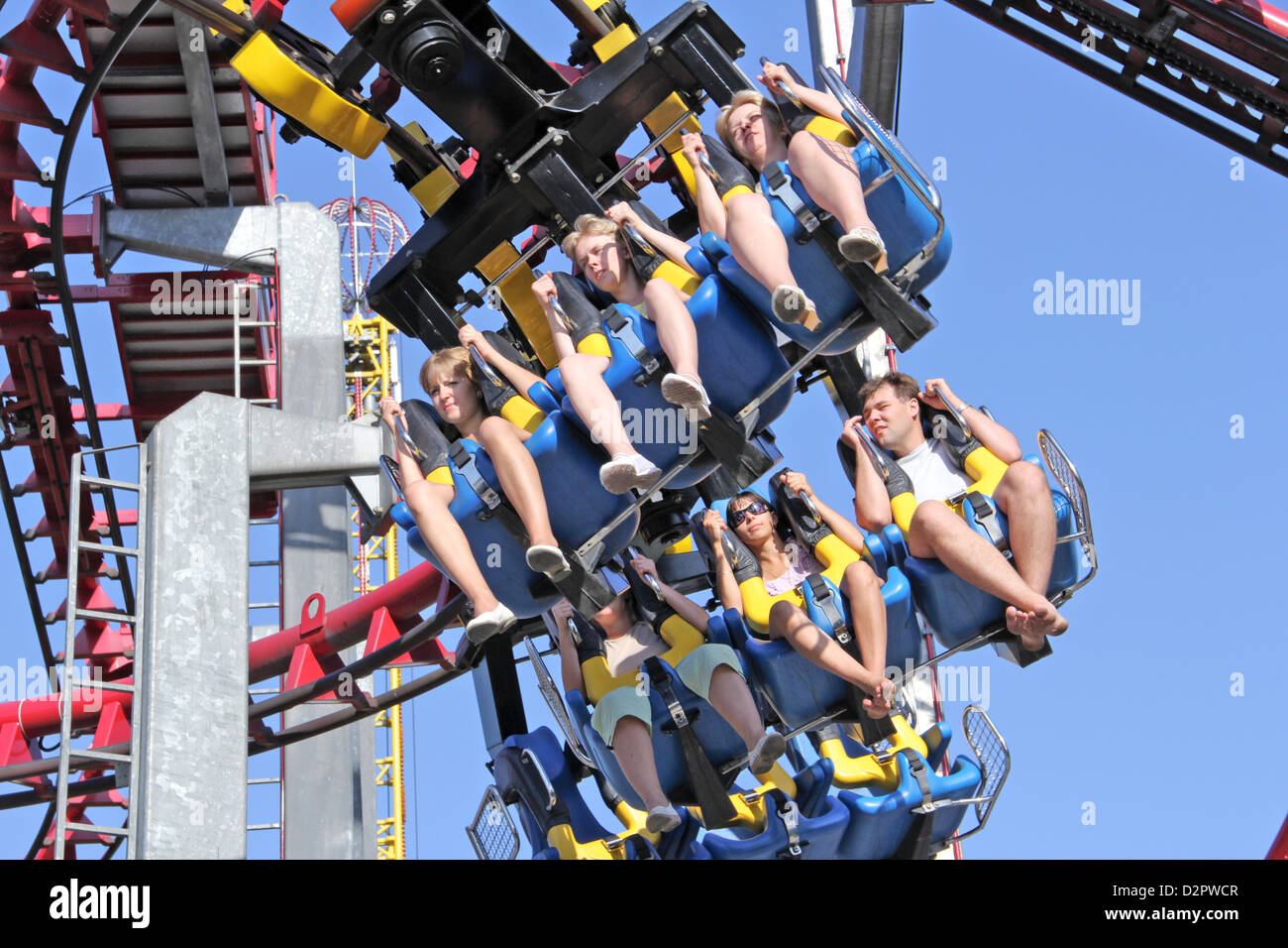 Corkscrew roller coaster hi-res stock photography and images - Alamy