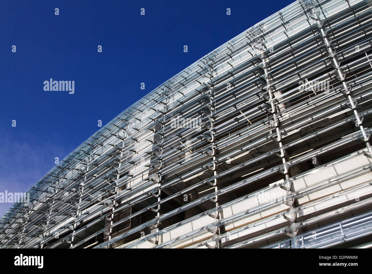 Low angle view of a stadium, Aviva Stadium, Dublin, Republic of Ireland ...