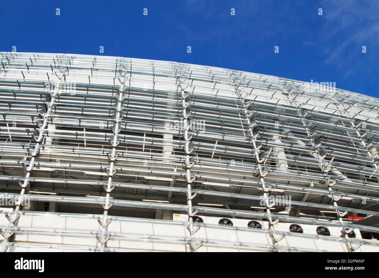 Low angle view of a stadium, Aviva Stadium, Dublin, Republic of Ireland ...