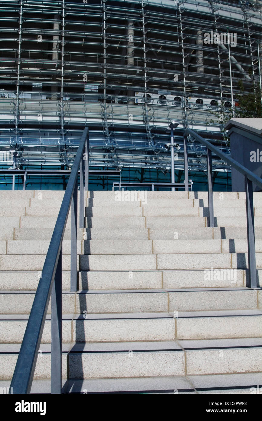 Staircase of a stadium, Aviva Stadium, Dublin, Republic of Ireland ...
