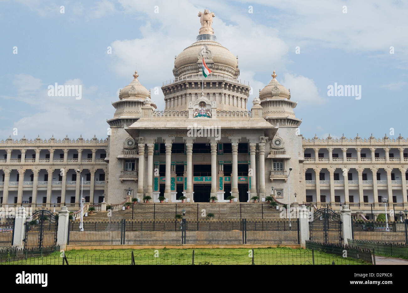 Facade of a government building, Vidhana Soudha, Bangalore, Karnataka ...
