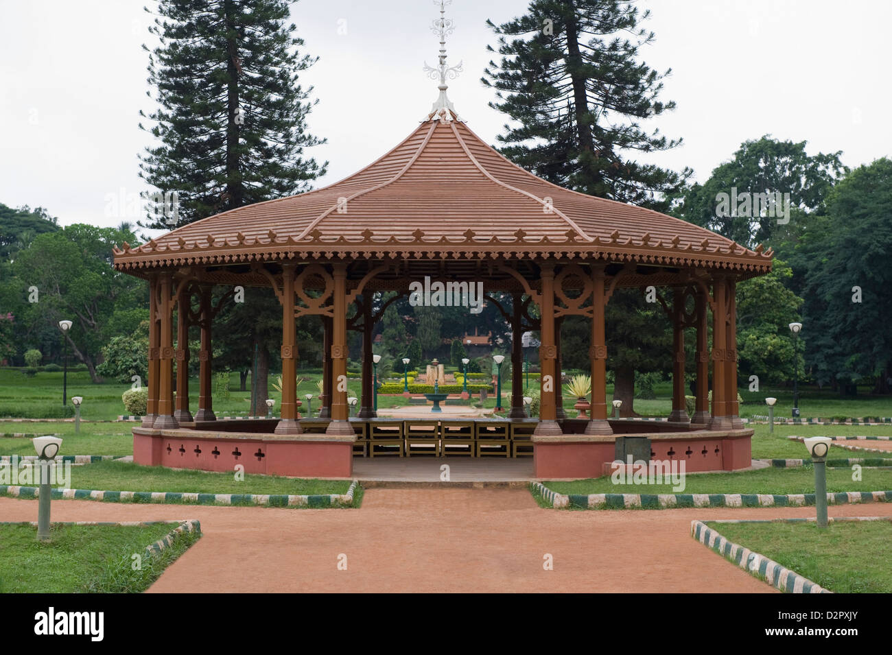 Structure in a botanical garden, Lal Bagh Botanical Garden, Bangalore ...