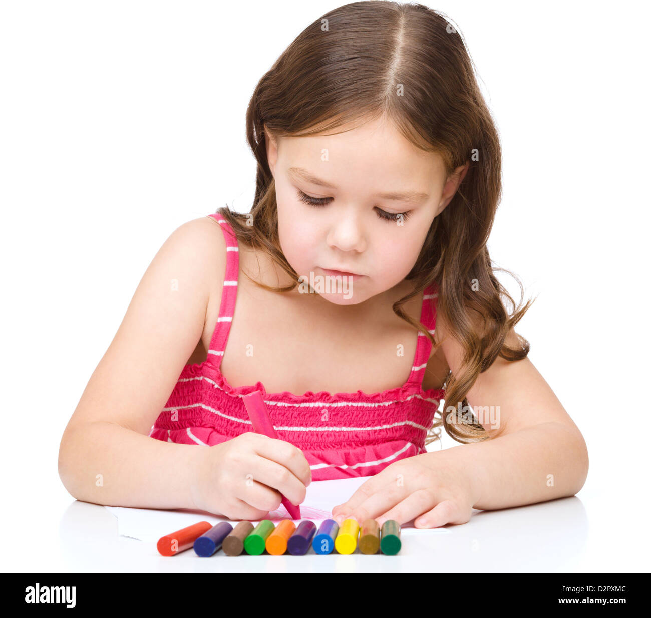 Kid Using Crayons High Resolution Stock Photography and Images - Alamy