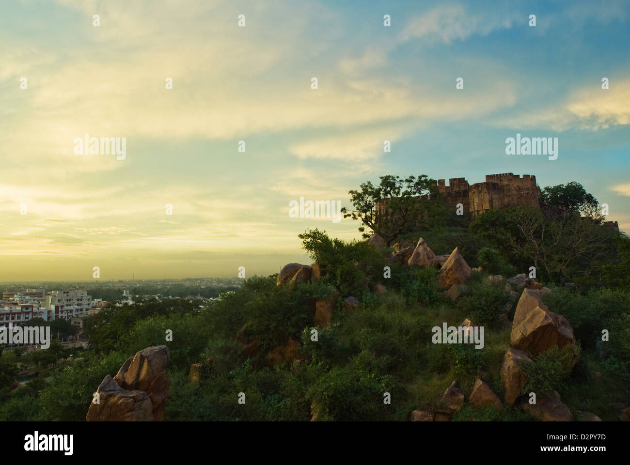 Jaipur india amber fort sunset hi-res stock photography and images - Alamy