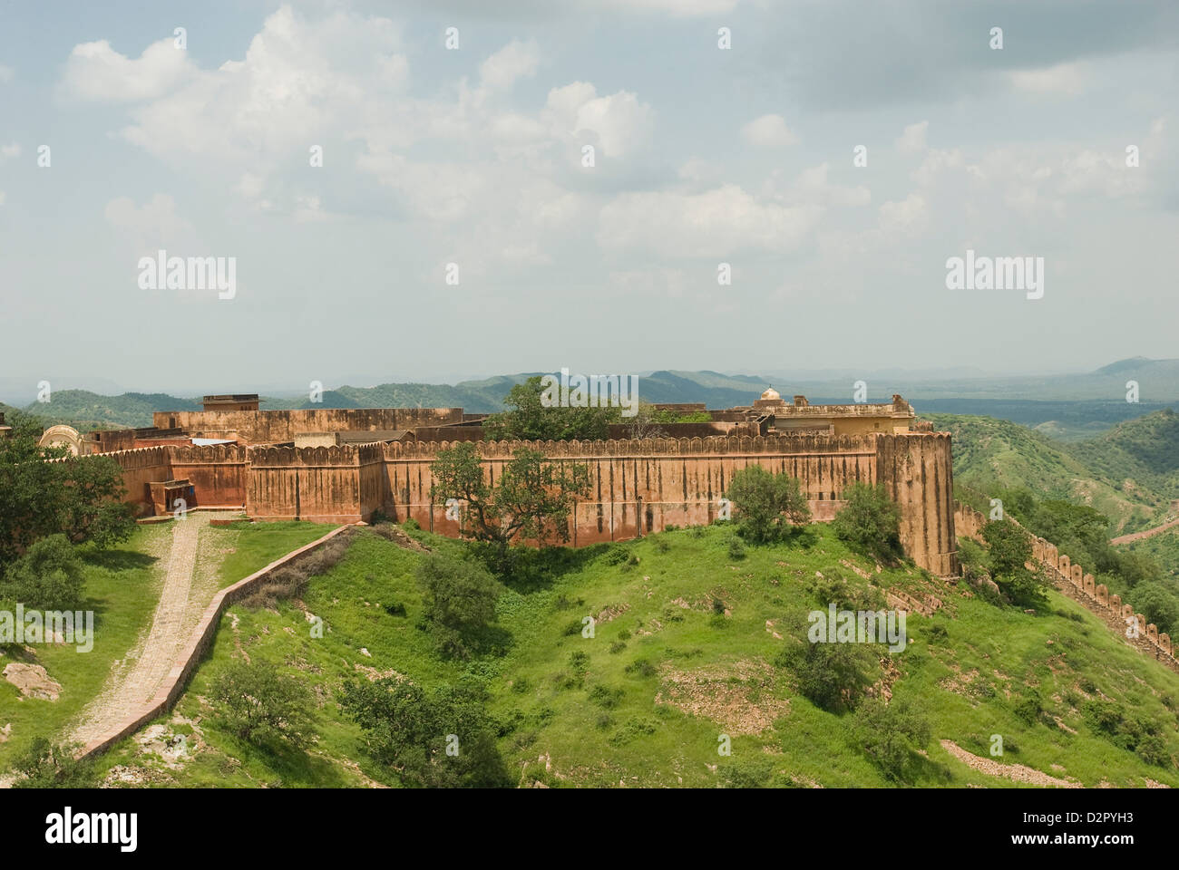 High angle view of a fort, Jaigarh Fort, Jaipur, Rajasthan, India Stock ...