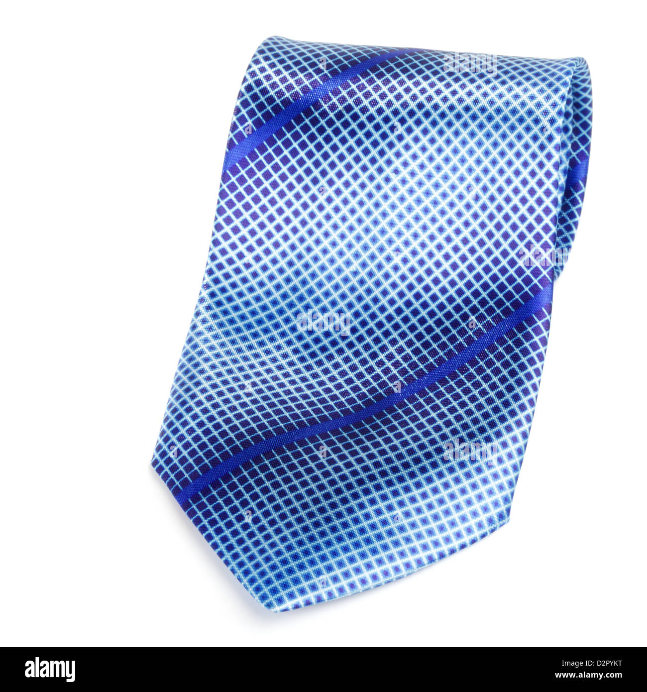 elegant blue tie isolated on white background Stock Photo - Alamy