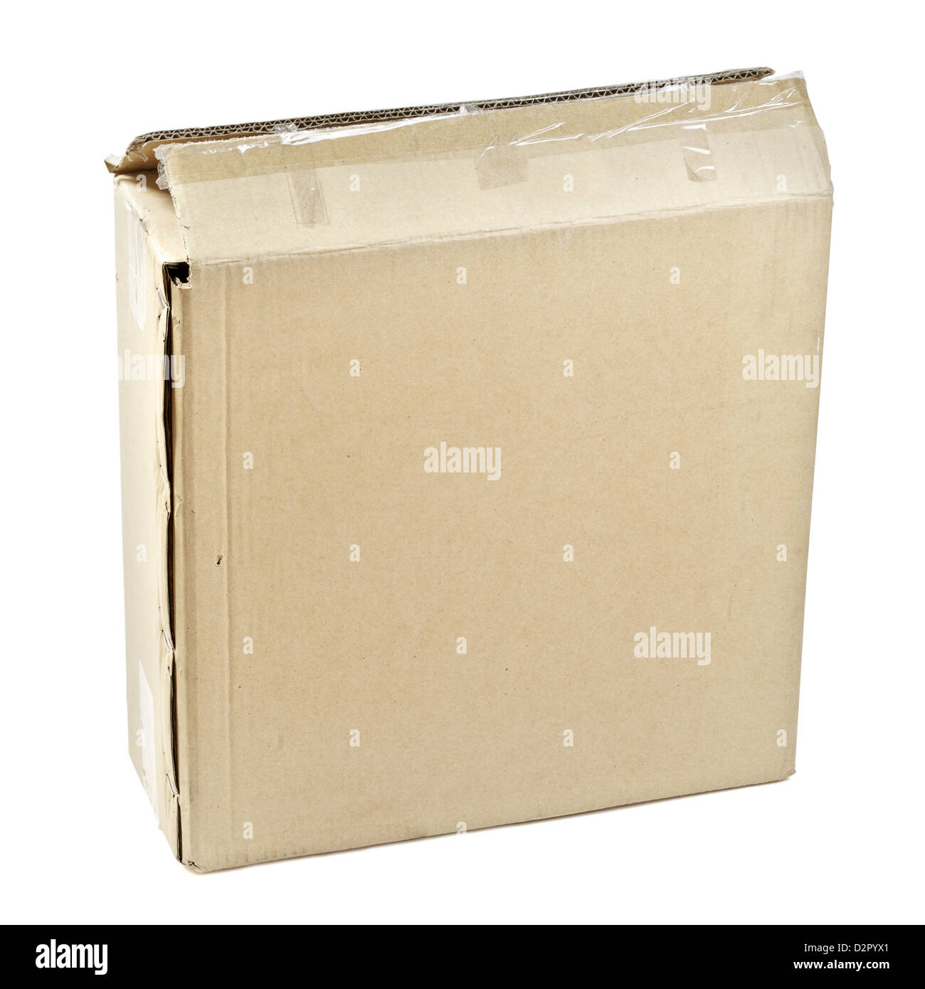 open empty cardboard box isolated on white Stock Photo - Alamy