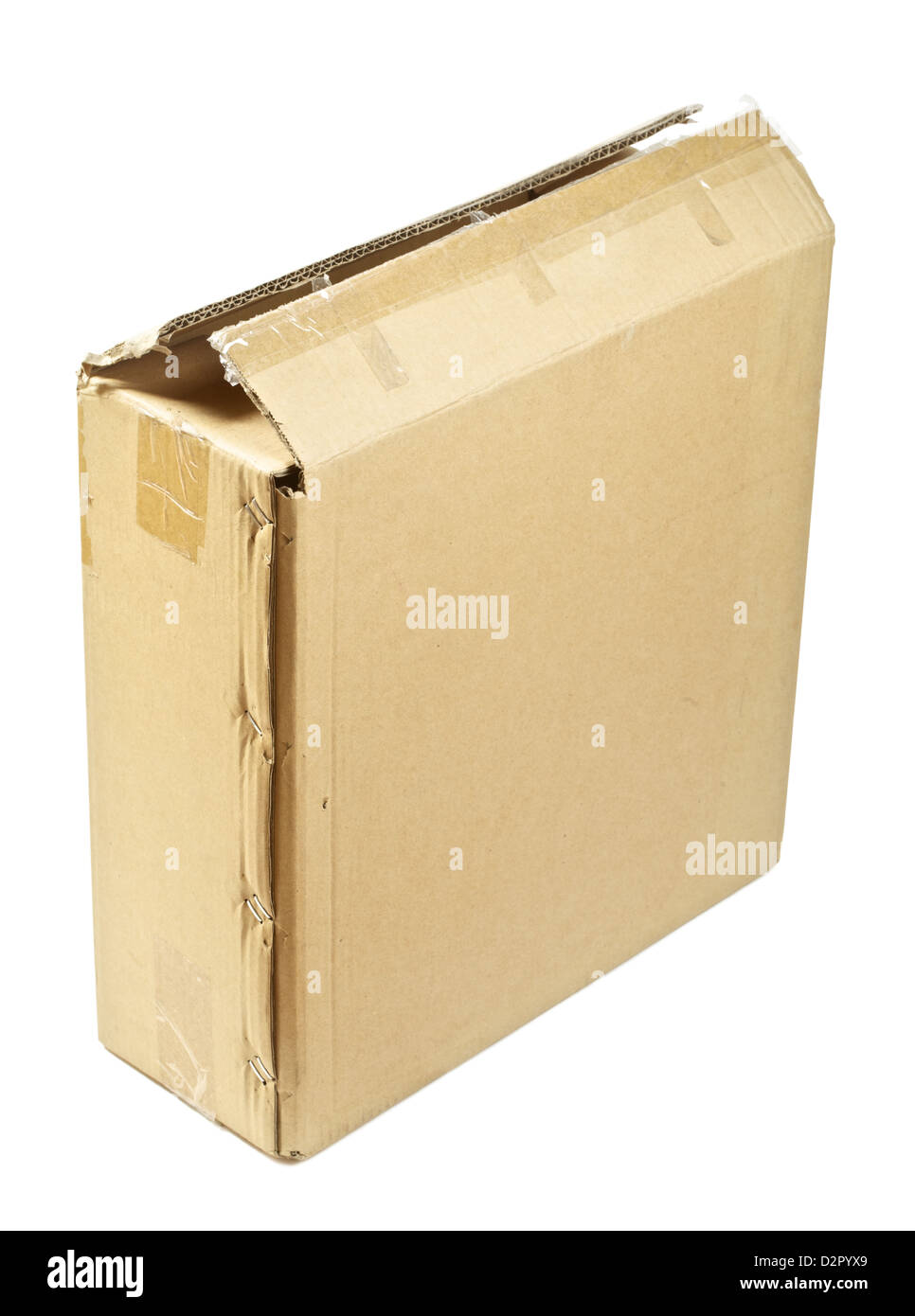 open empty cardboard box isolated on white Stock Photo - Alamy