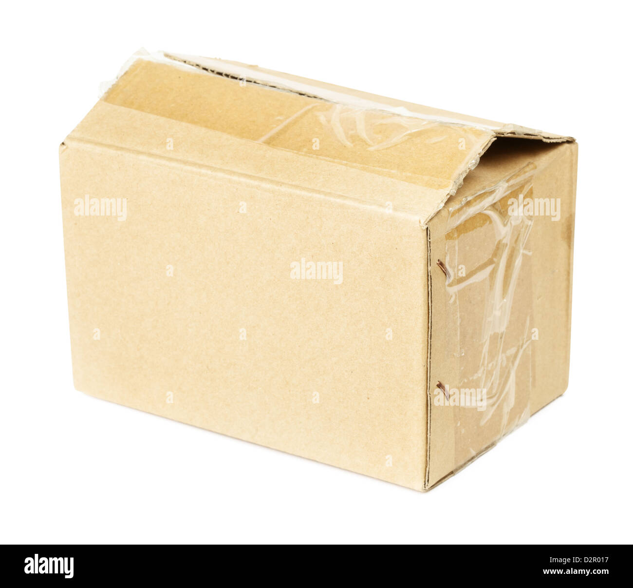 closed cardboard box isolated on white background Stock Photo - Alamy
