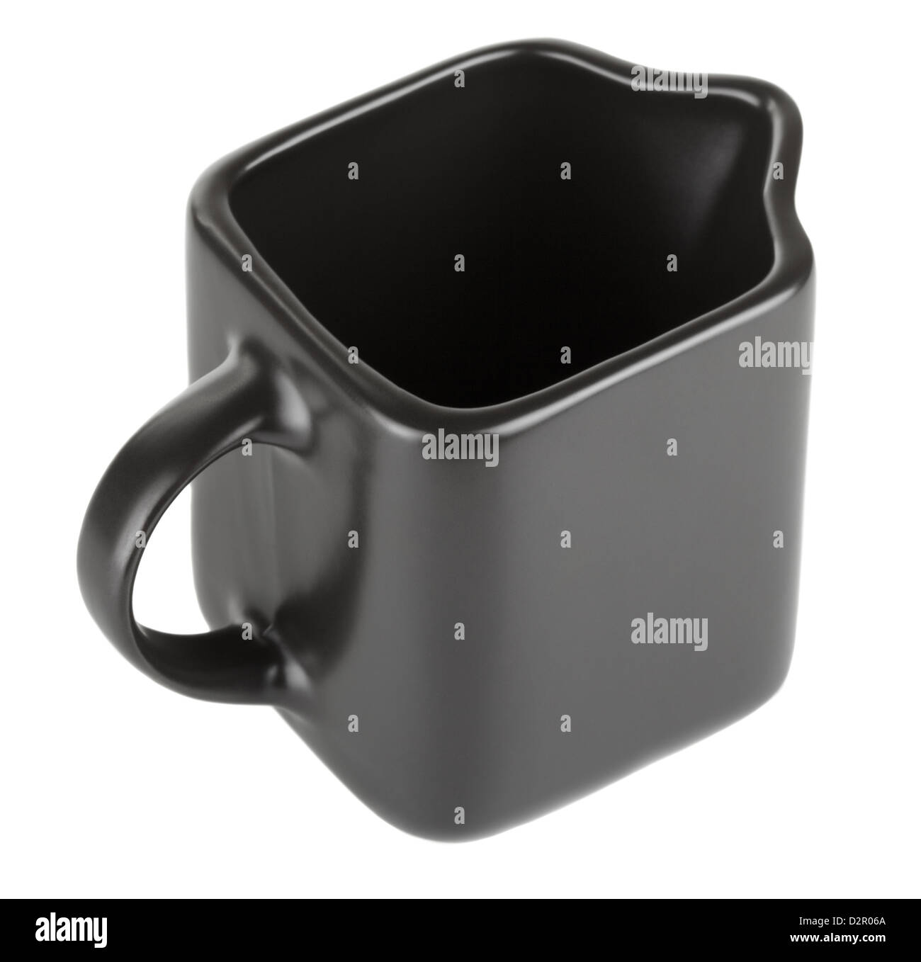 empty quadratic pitcher jug for milk isolated on white Stock Photo - Alamy