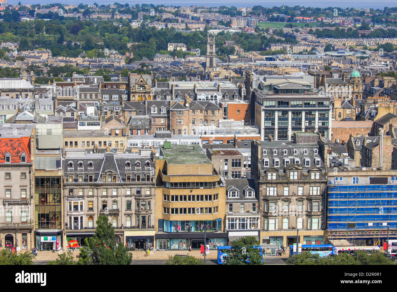 Edinburgh old town aerial view hi-res stock photography and images - Alamy