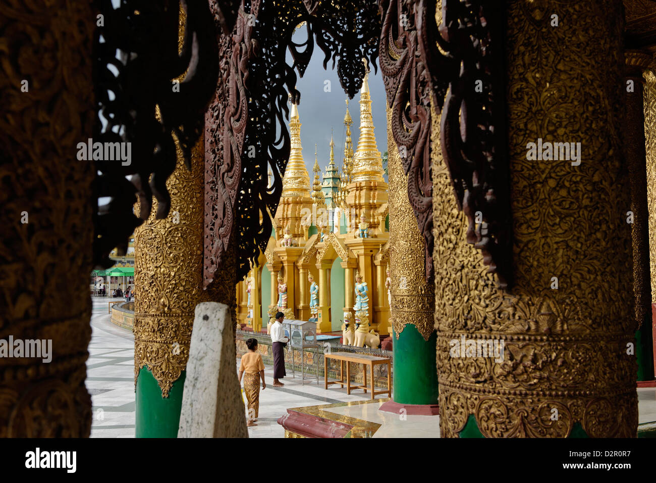 The Shwedagon Pagoda, Yangon (Rangoon), Yangon region, Republic of the ...