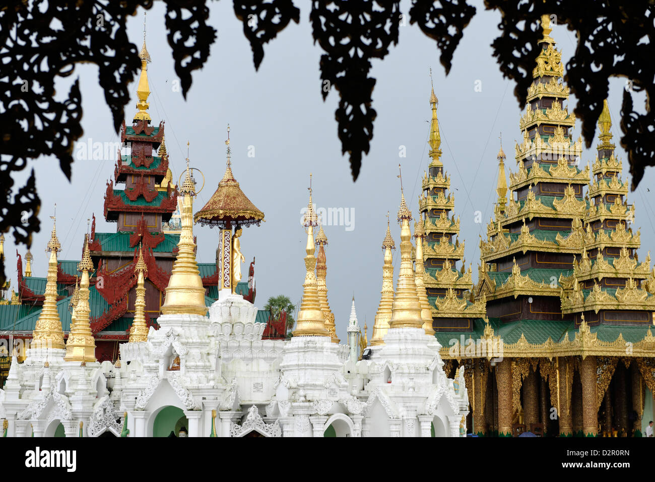 The Shwedagon Pagoda, Yangon (Rangoon), Yangon region, Republic of the ...