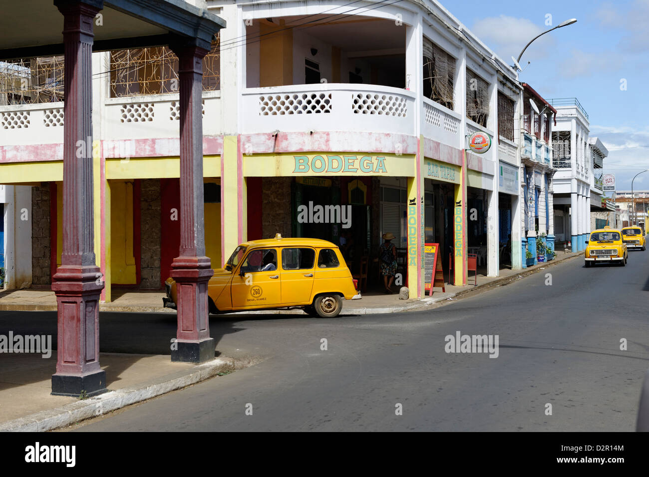 Yellow taxi, Antsiranana (Diego Suarez), capital of Diana Region ...