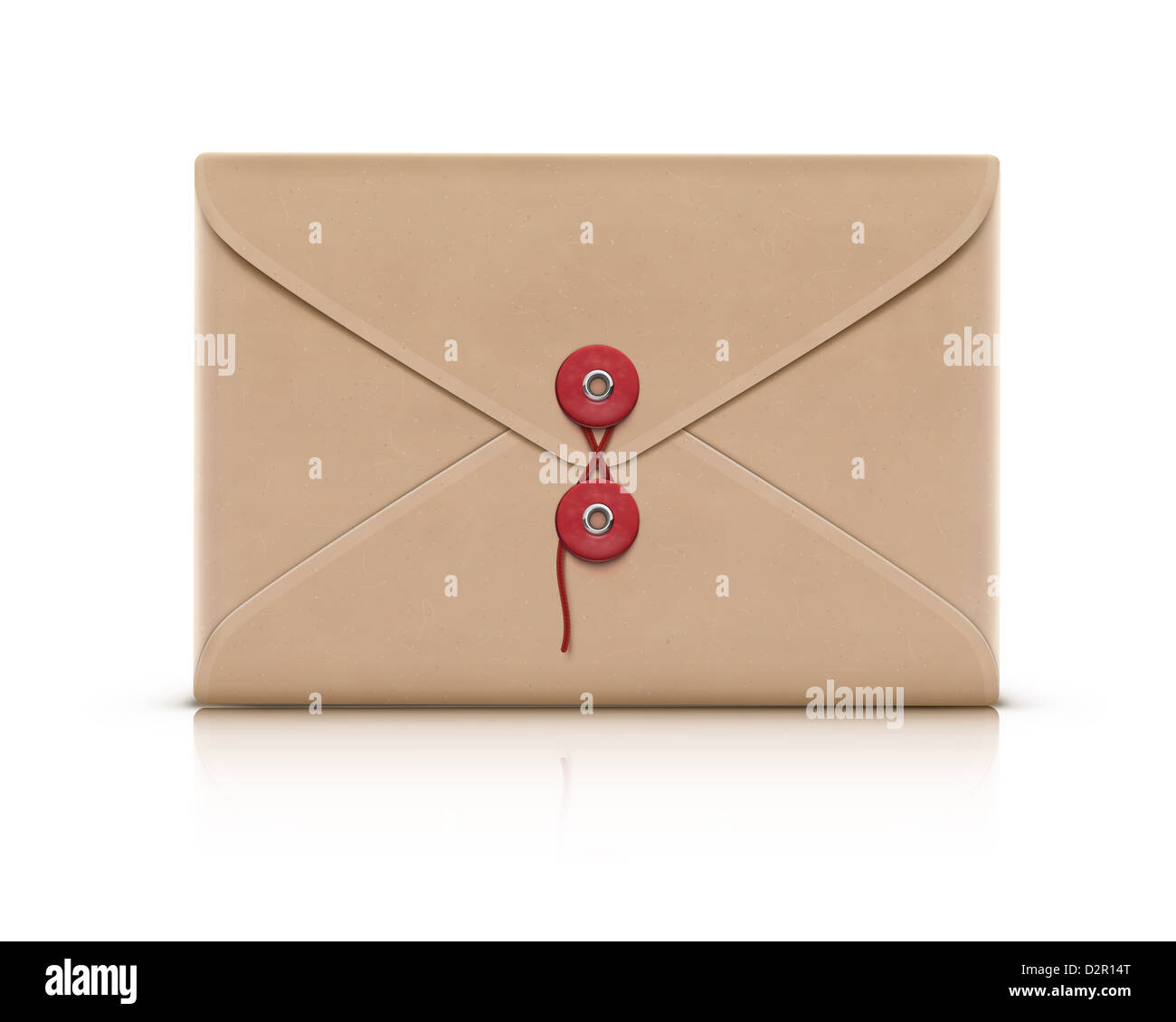 realistic manila envelope isolated on a white background Stock Photo ...