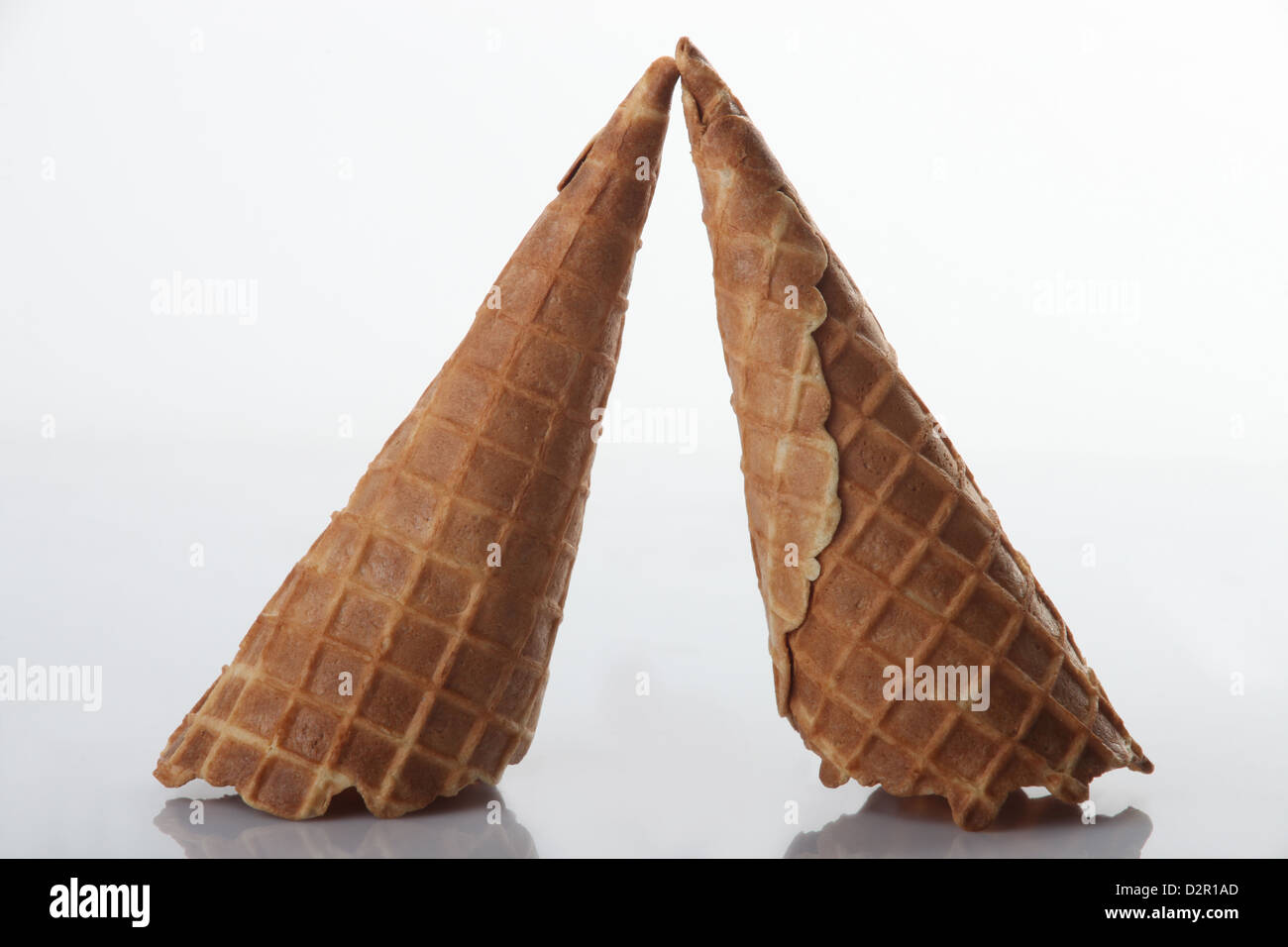 Studio shot of two ice cream cones Stock Photo - Alamy