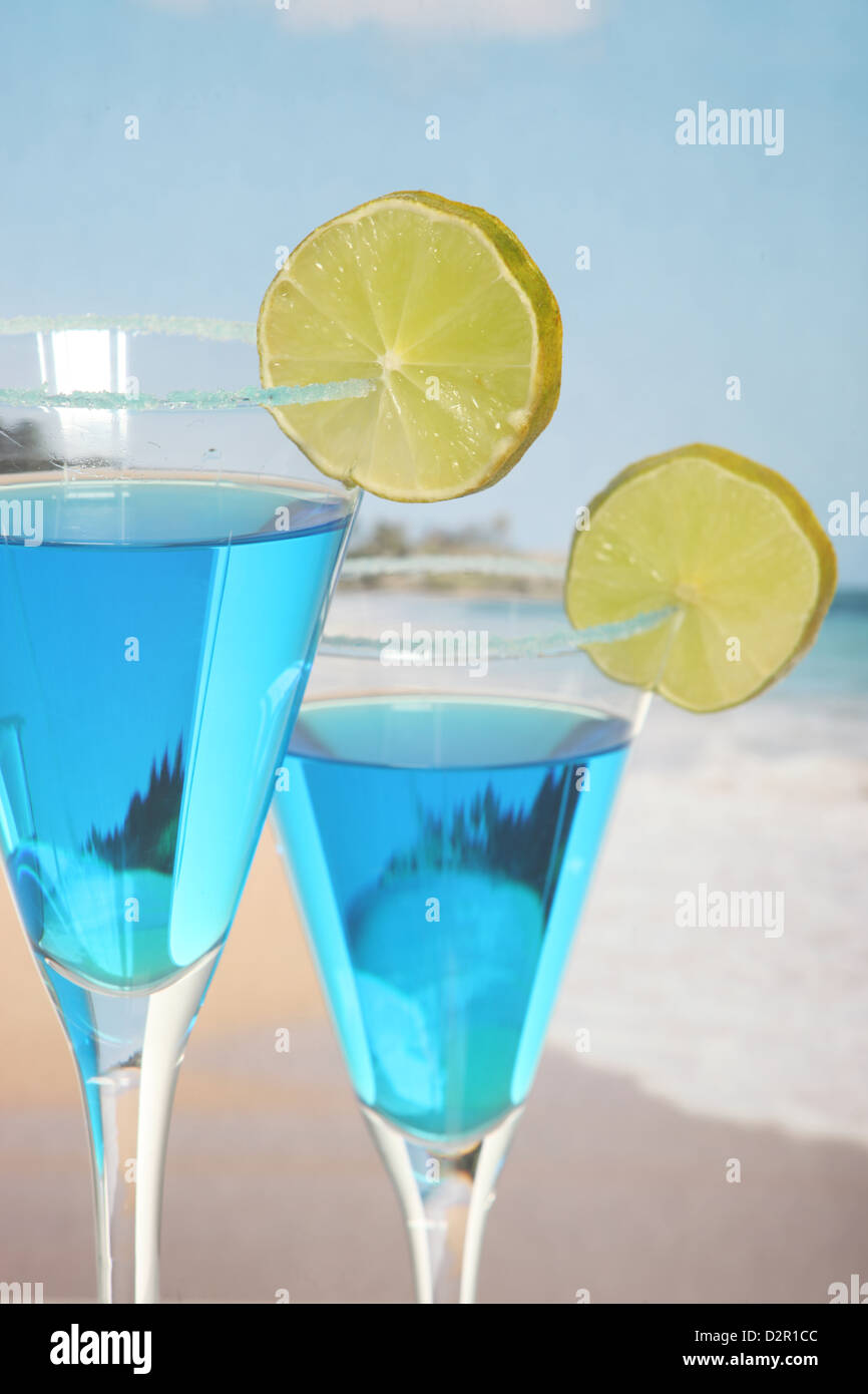 close-up of two cocktails Stock Photo - Alamy