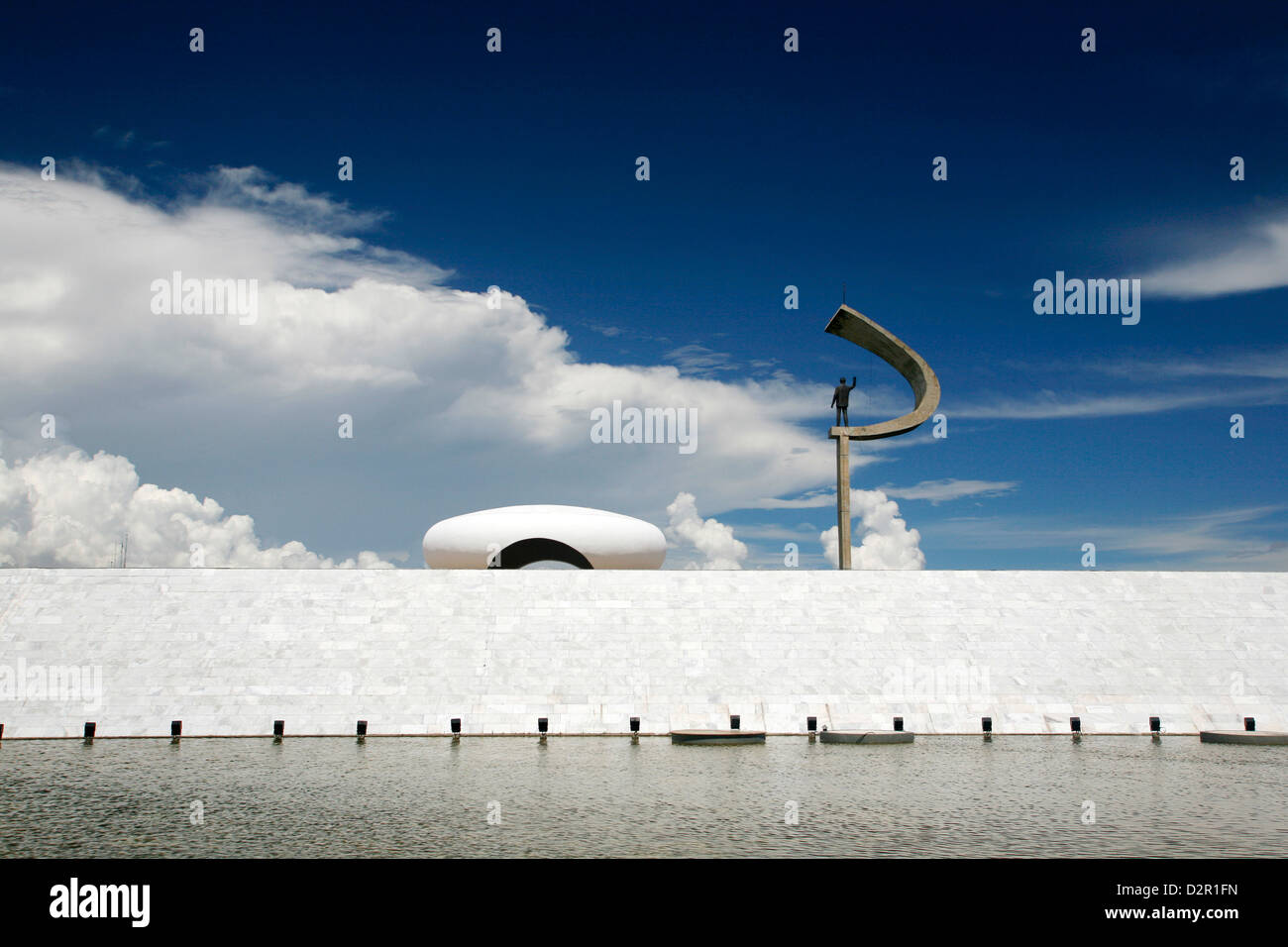 Memorial JK with the statue of Juscelino Kubitschek, designed by Oscar ...