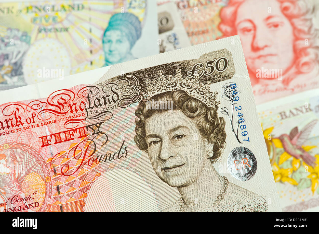 British pound notes. Pounds. Banknotes of the British currency Stock ...