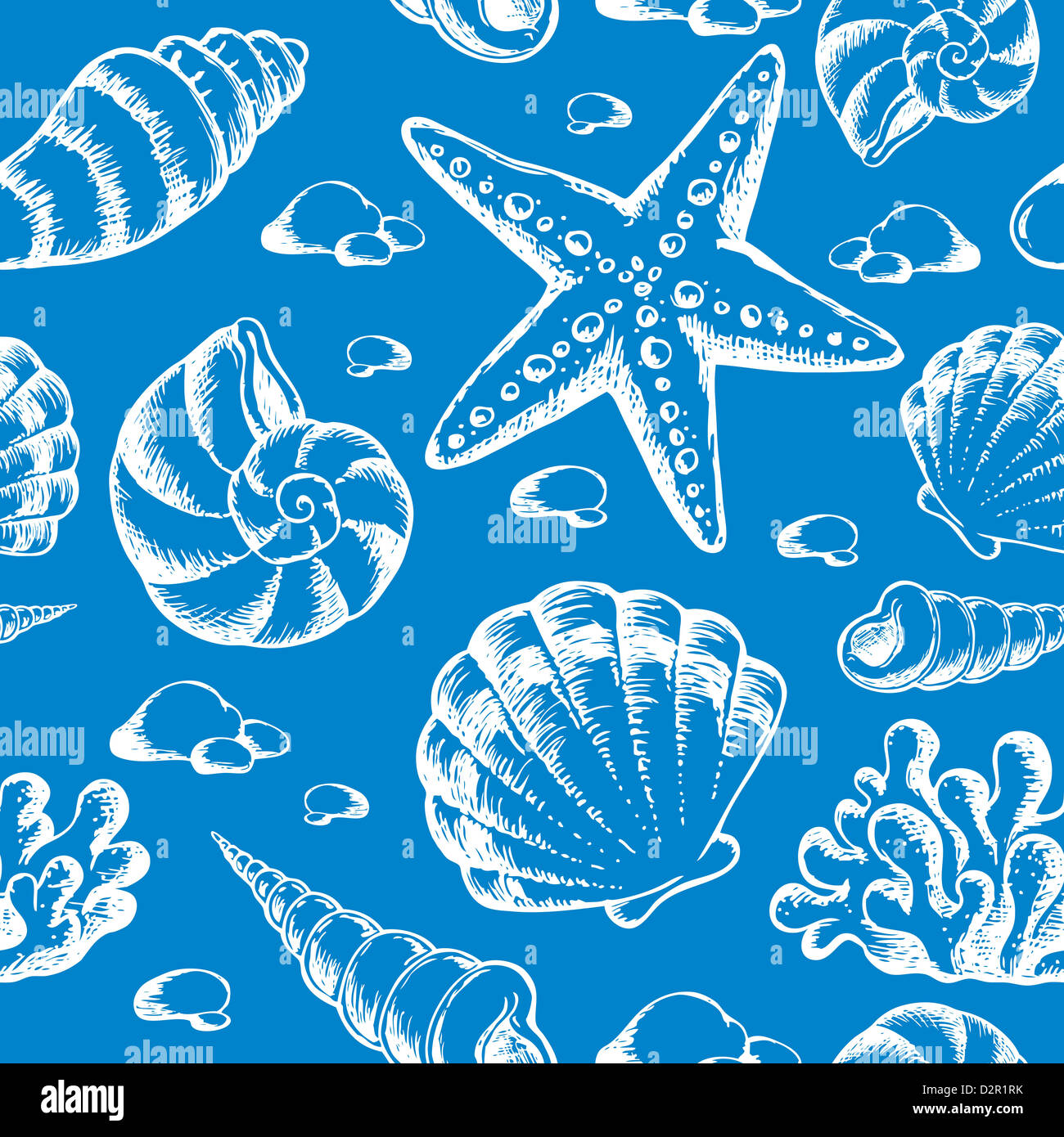 Beach theme seamless background 2 - picture illustration Stock Photo ...