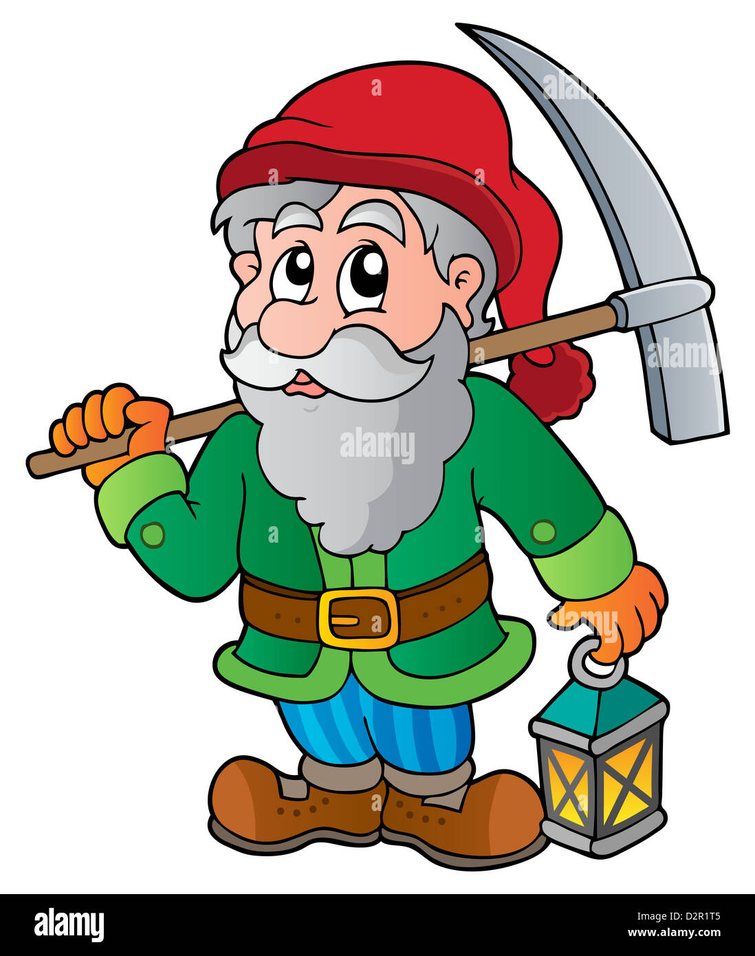 Cartoon dwarf miner - picture illustration Stock Photo - Alamy