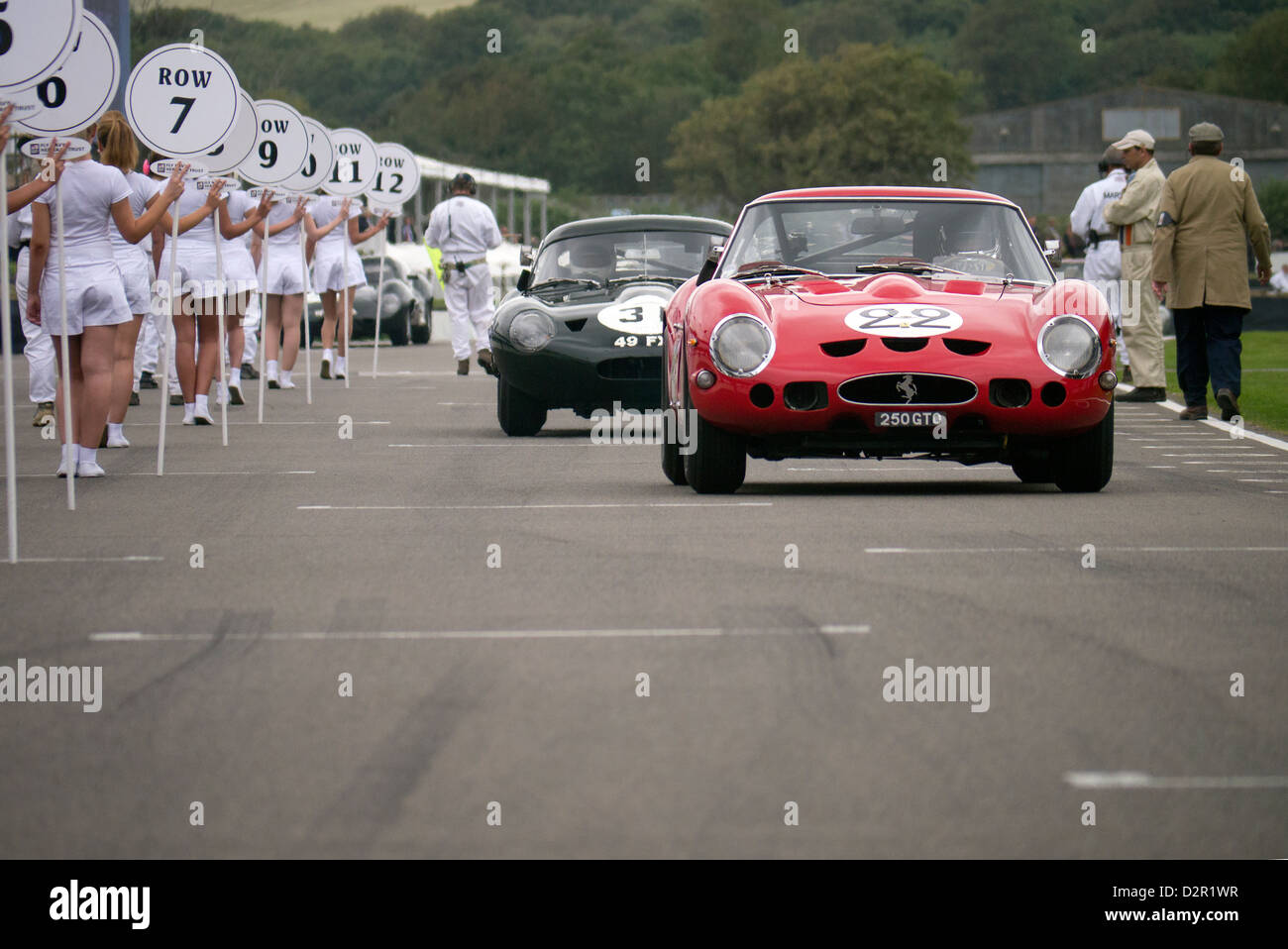 Goodwood revival race meeting TT race start line Stock Photo - Alamy