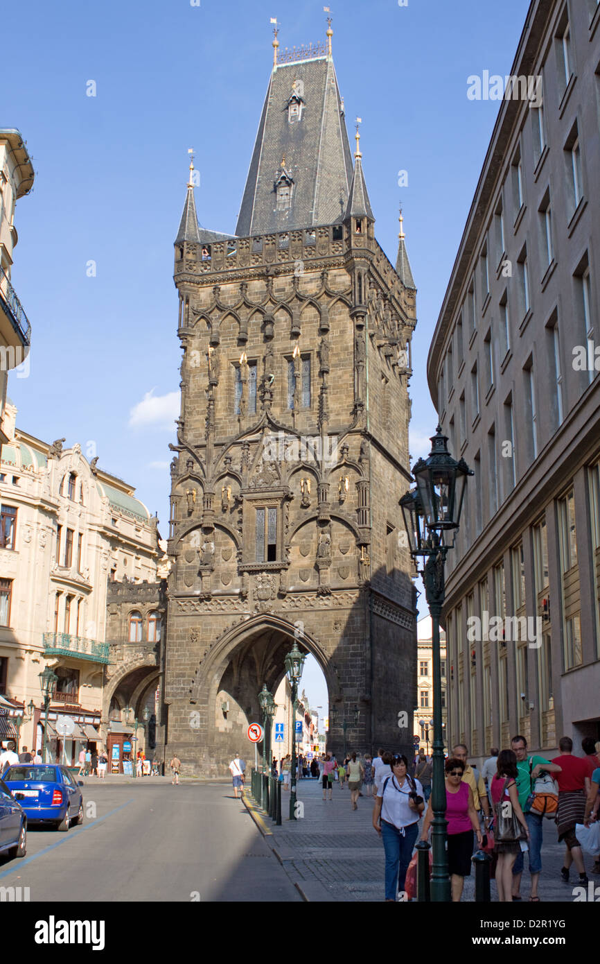 City Gate in Prague (CZE Stock Photo - Alamy
