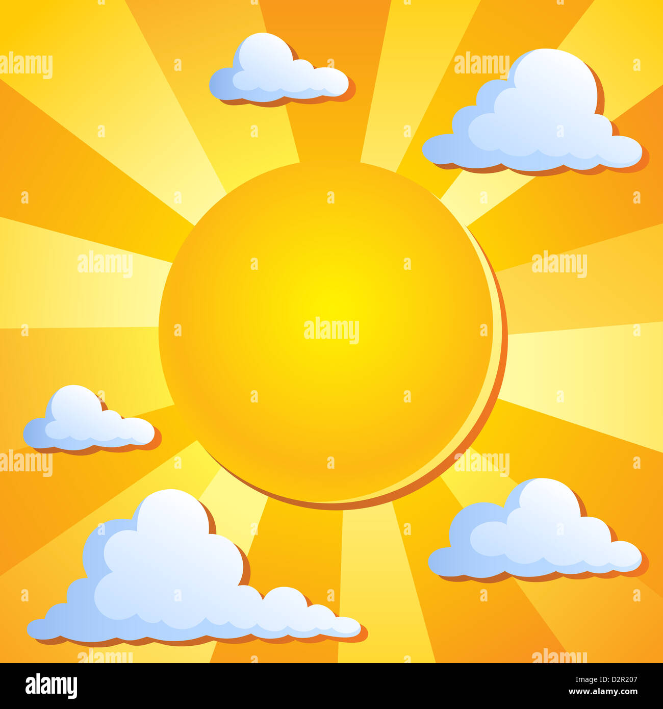 Sun theme image 8 - picture illustration Stock Photo - Alamy