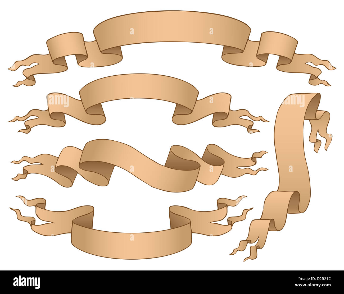 Vintage banners collection 3 - picture illustration Stock Photo - Alamy