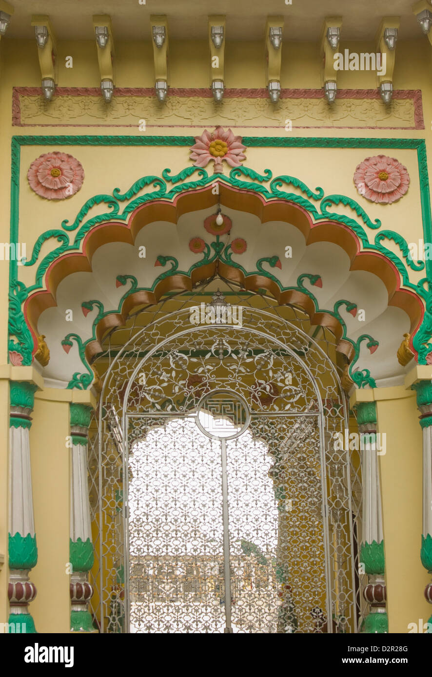 Entrance gate of a temple, Dakshineswar Kali Temple, Kolkata, West ...