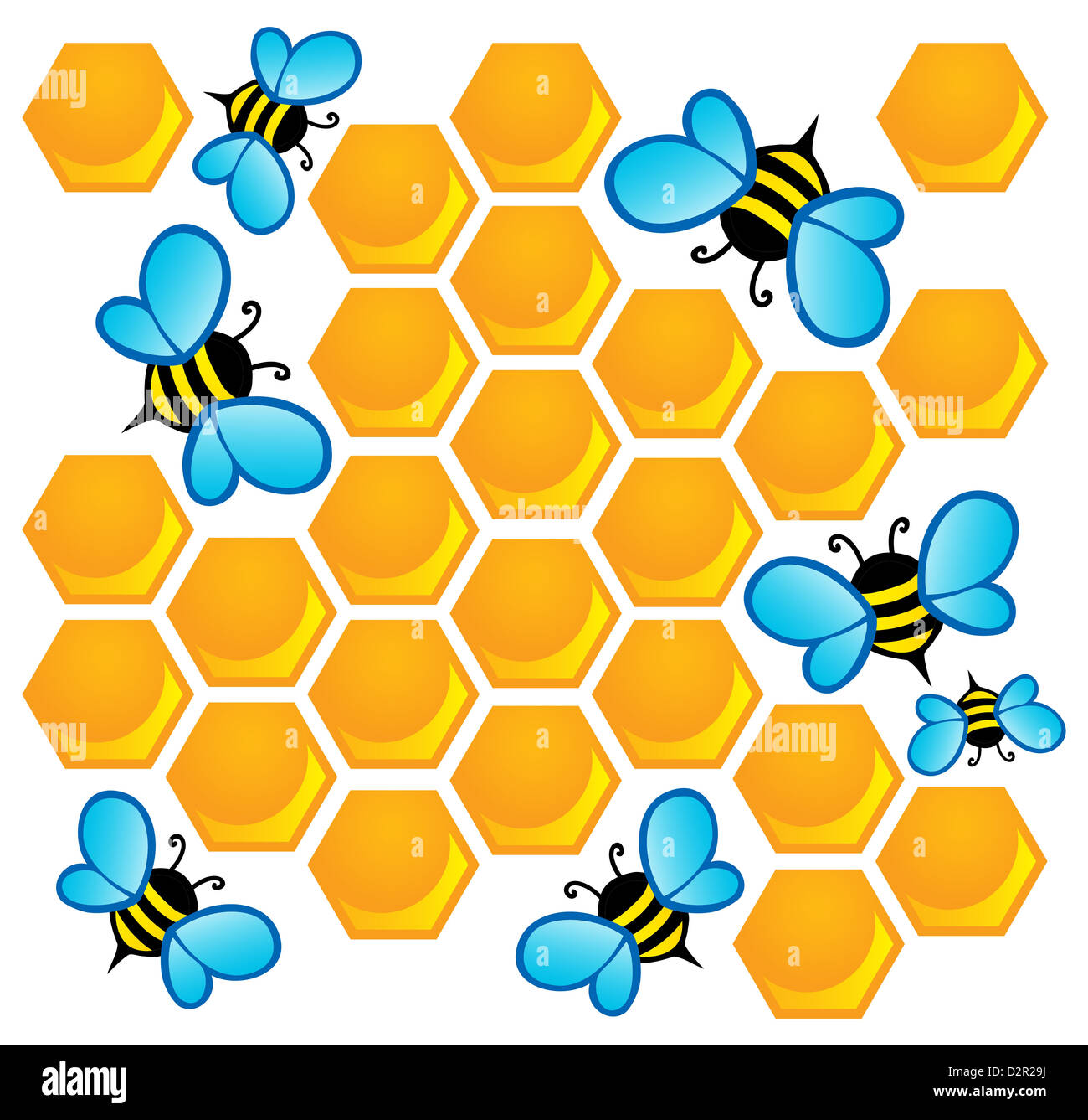 Bee theme image 1 - picture illustration Stock Photo - Alamy