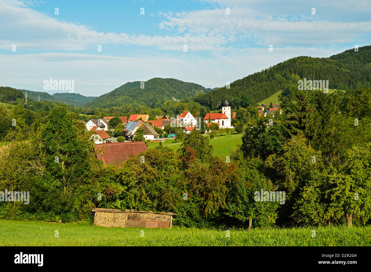 Achdorf village, Black Forest, Baden-Wurttemberg, Germany, Europe Stock ...