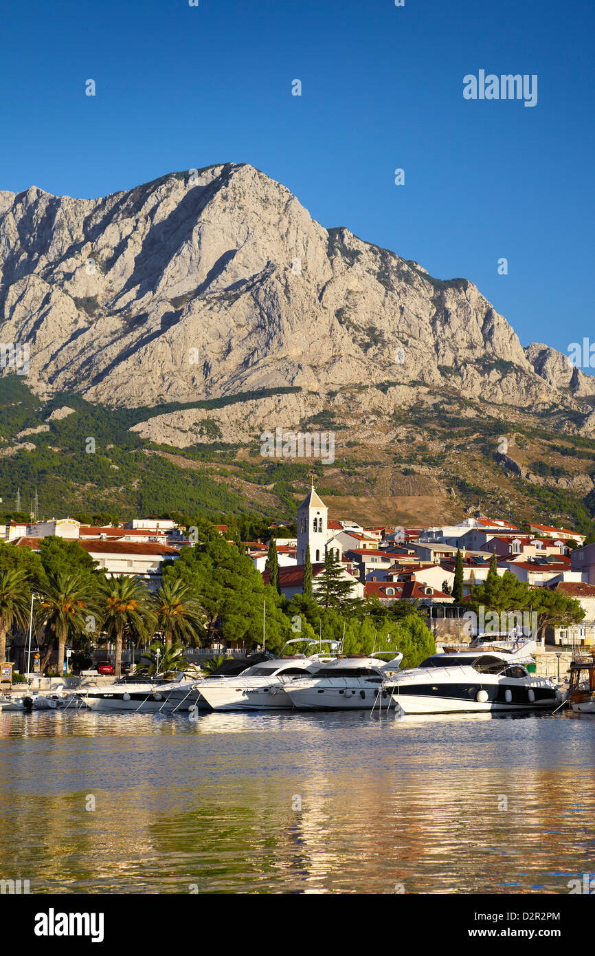 Harbour in Baska Voda Village, region Makarska Riviera, Dalmatia ...